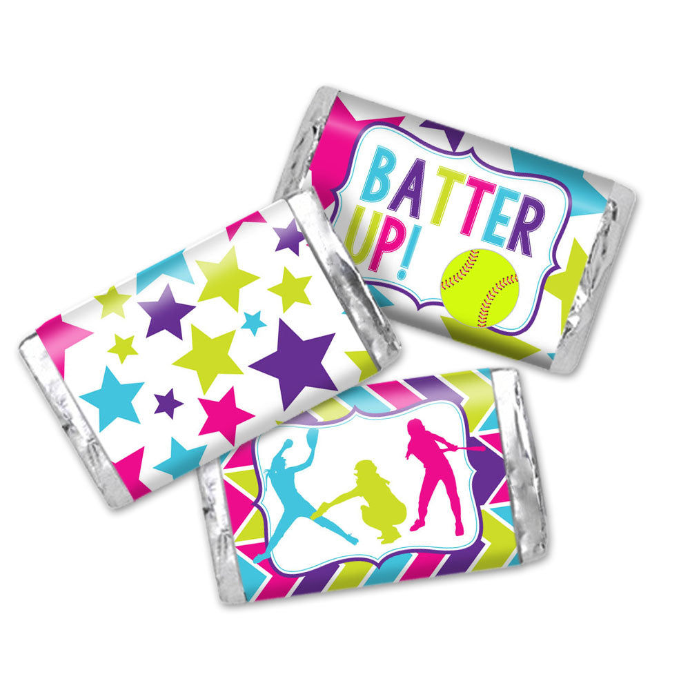 Batter Up Softball Birthday Mini Candy Bar Wrappers – Amanda Creation