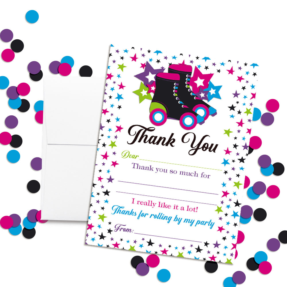 Fill In The Blank Thank You Cards, Kids Birthday Or Any Occasion No