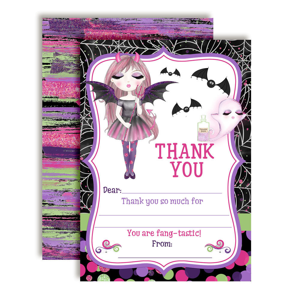 Vampire Girl Halloween Thank You – Amanda Creation