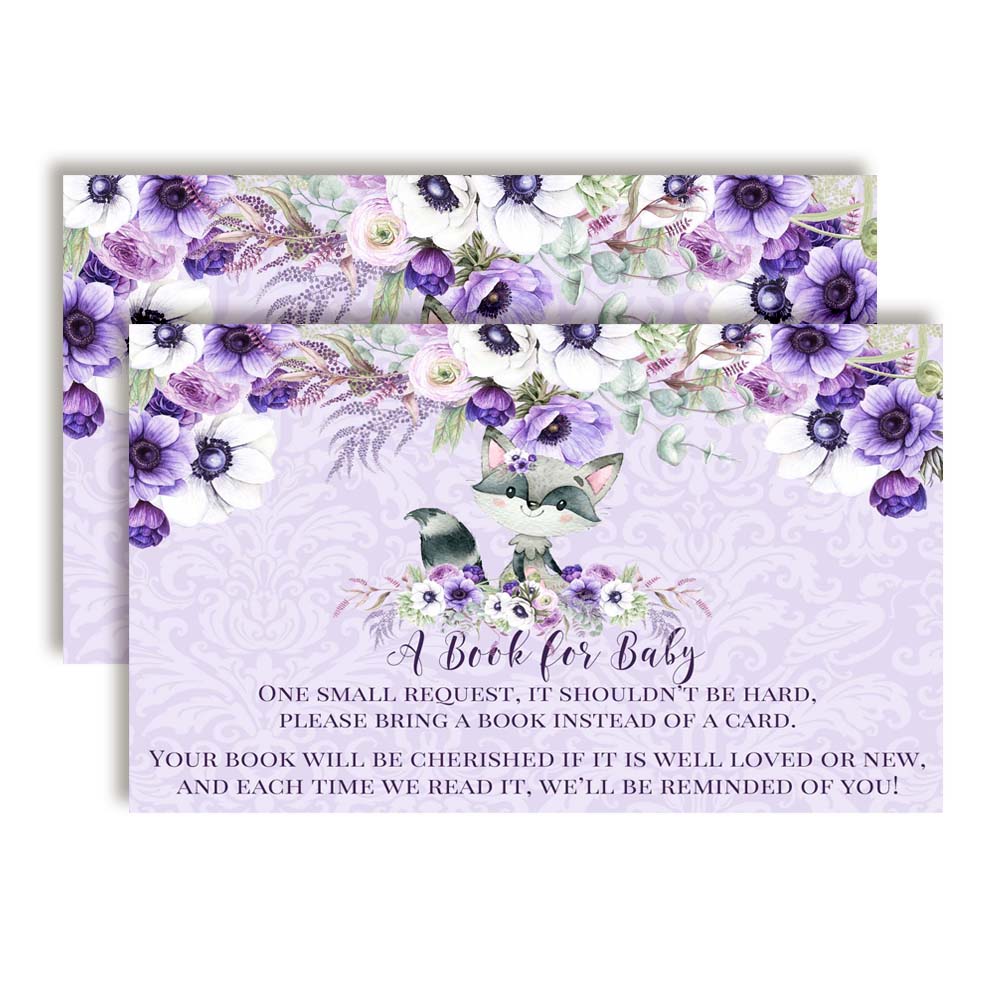 Purple Little Rascal Cute Raccoon Bring a Book Cards – Amanda Creation