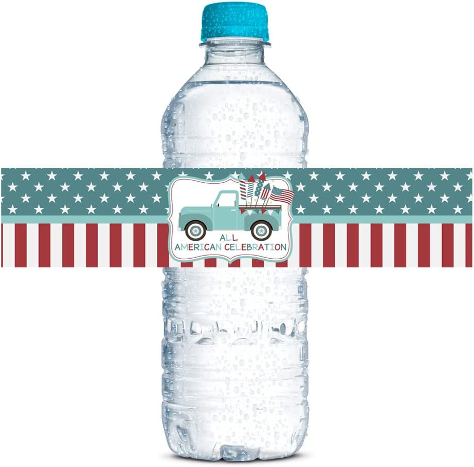 All American Celebration Waterproof Water Bottle Wrappers – Amanda Creation