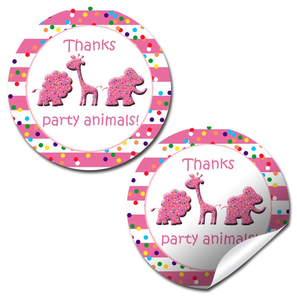 Animal Cookies & Crackers Circus Birthday Party Favor Stickers – Amanda ...