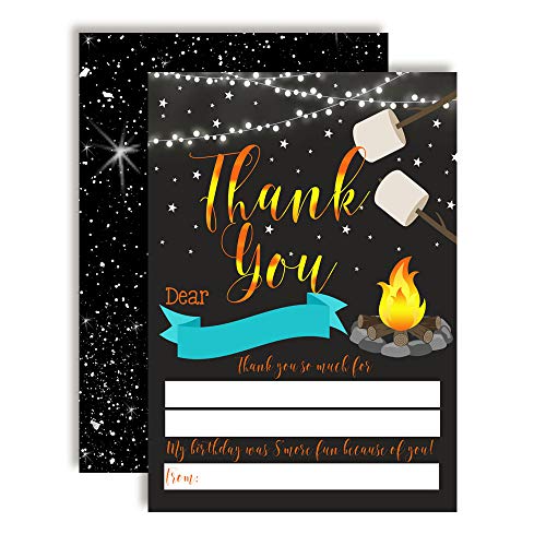 Under the Stars Bonfire Birthday Thank You Cards – Amanda Creation