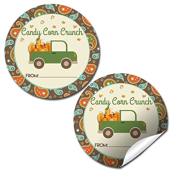 Candy Corn Crunch Party Stickers – Amanda Creation