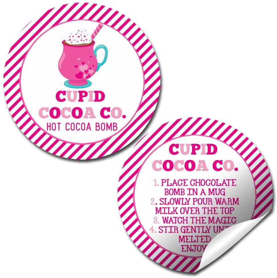 Cupid Cocoa Co. Hot Cocoa Bomb Stickers – Amanda Creation