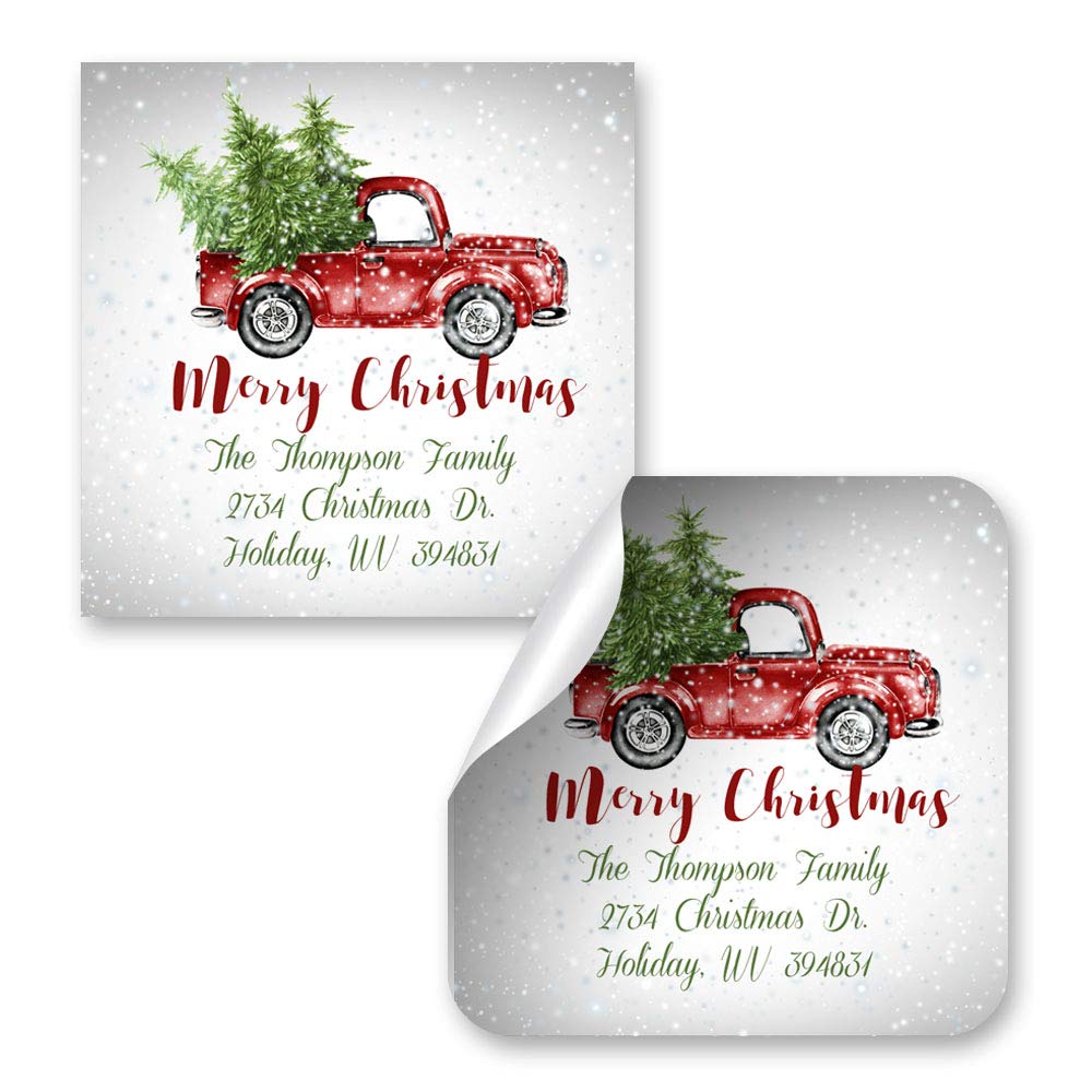 Custom Snowy Christmas Address Labels – Amanda Creation
