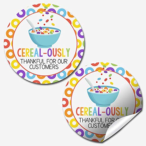 Cereal Thank You Small Business Package Stickers – Amanda Creation
