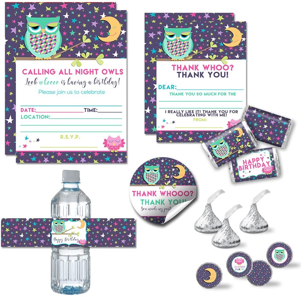 Night Owl Slumber Party Sleepover Birthday Party Bundle – Amanda Creation
