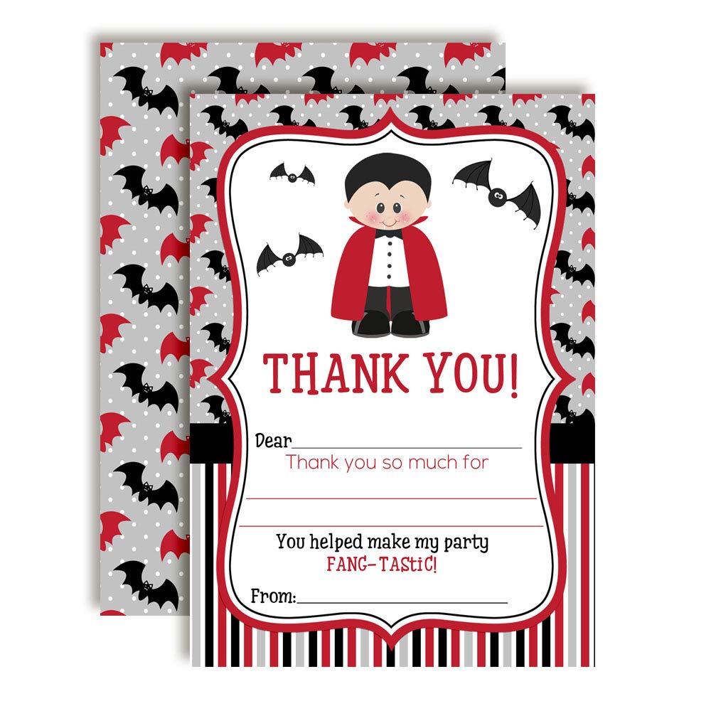 Dracula Birthday Thank You Cards – Amanda Creation