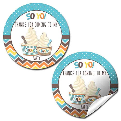 Froyo Frozen Yogurt Birthday Party Favor Stickers – Amanda Creation