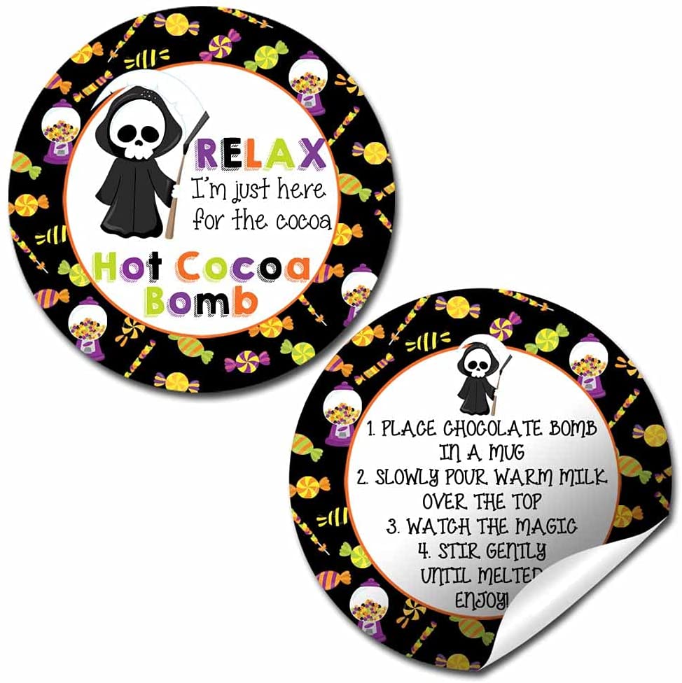 Grim Reaper Hot Cocoa Bomb Stickers – Amanda Creation
