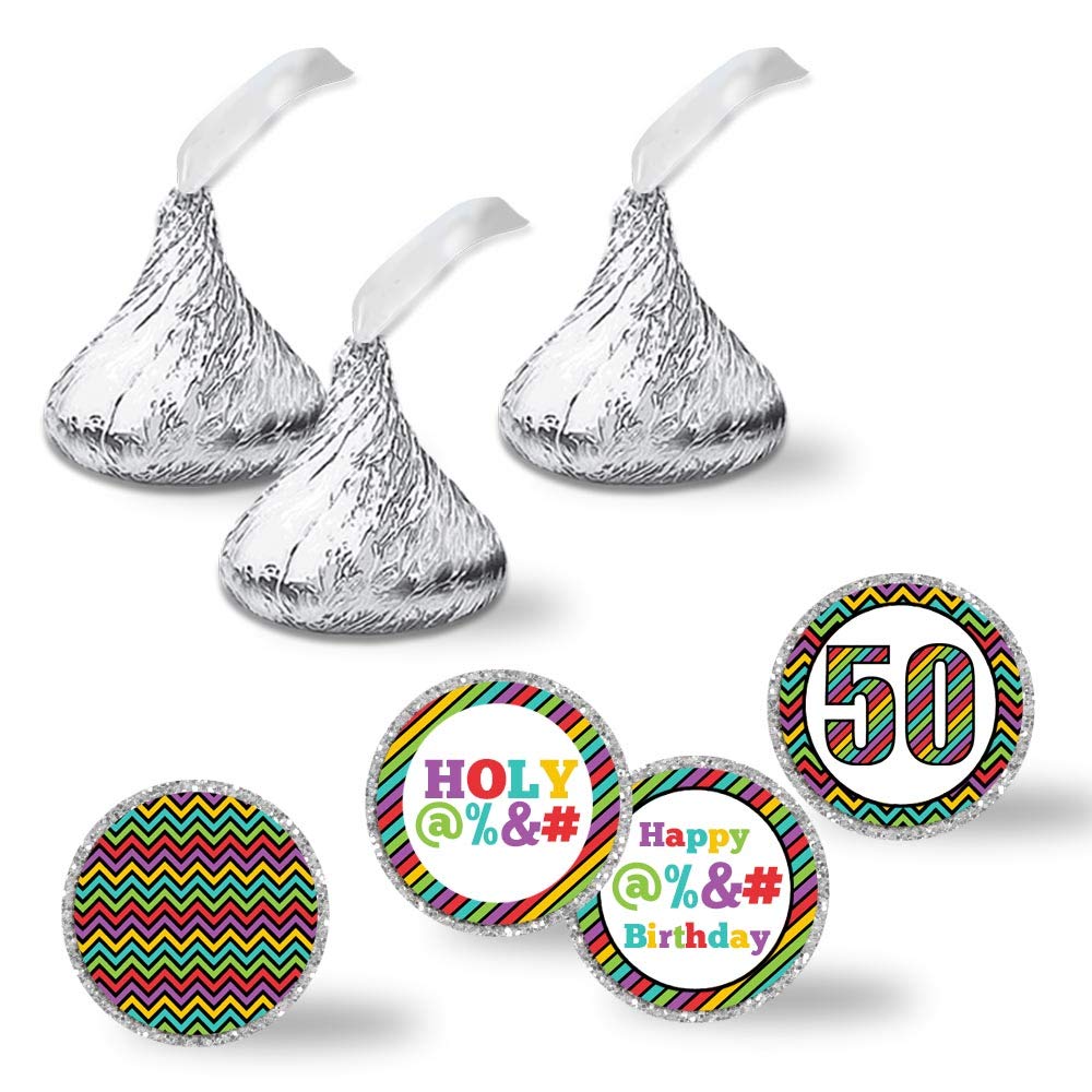 Holy @%*# 50th Birthday Kiss Stickers – Amanda Creation