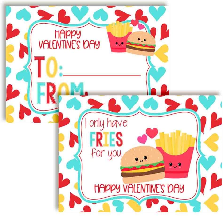 Hamburger & Fries Valentine Cards – Amanda Creation