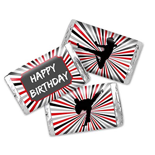Kickin Karate Birthday Mini Candy Bar Wrappers – Amanda Creation