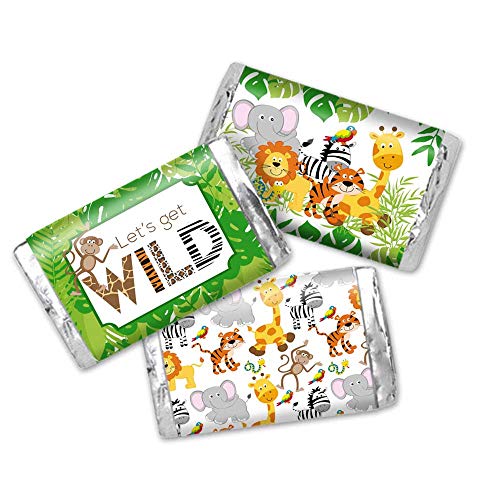 Let's Get Wild Jungle Animal Birthday Mini Candy Bar Wrappers – Amanda ...