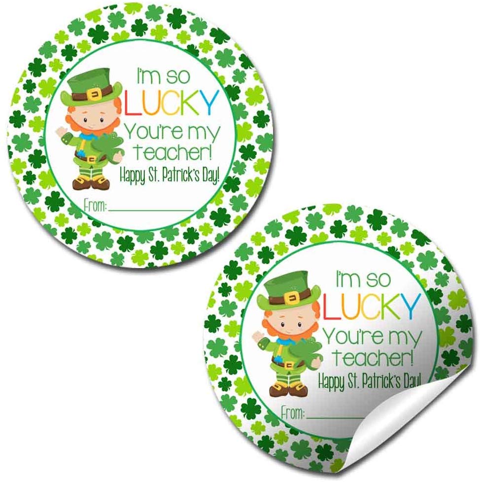 Lucky You're My Teacher St. Patrick's Day Teacher Appreciation Sticker ...