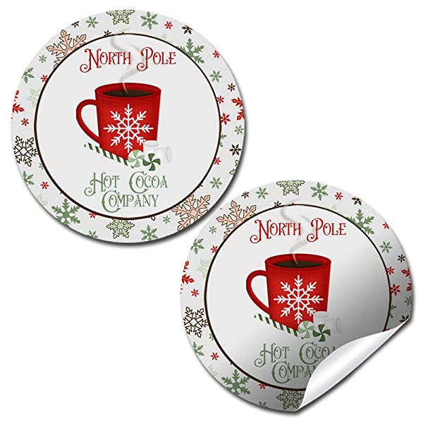 North Pole Hot Cocoa Company Christmas Gift Tag Stickers – Amanda Creation