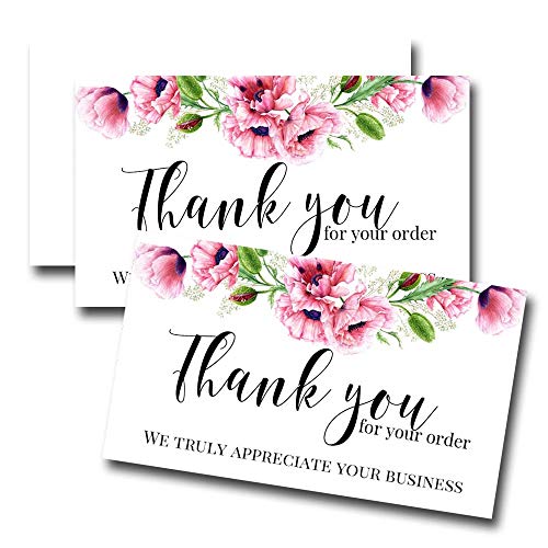 Pink Poppy Floral Package Inserts for Small Business – Amanda Creation