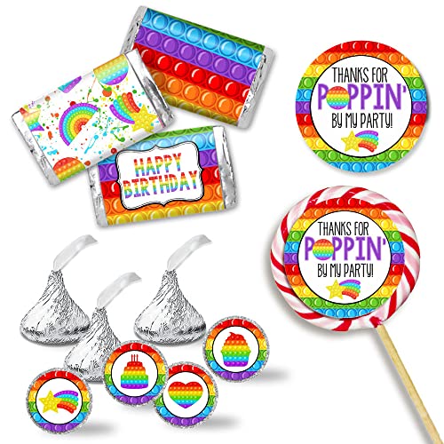 Popper Toy Fidget Birthday Party Sticker Bundle – Amanda Creation