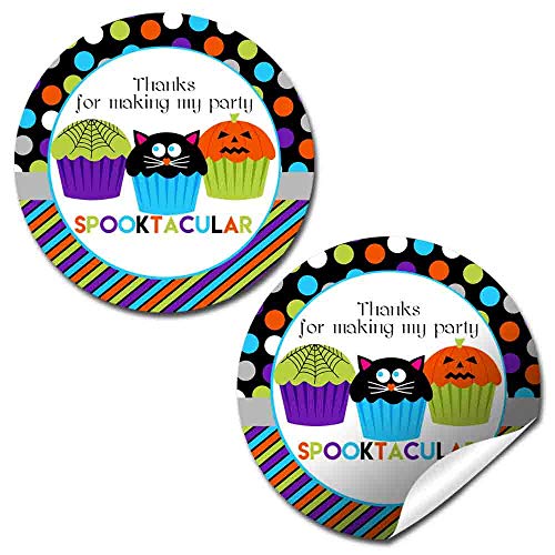 Spooktacular Cupcake Halloween Party Favor Stickers – Amanda Creation