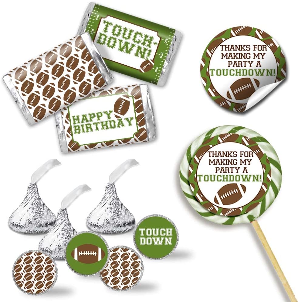 Touchdown Football Birthday Party Sticker Bundle – Amanda Creation