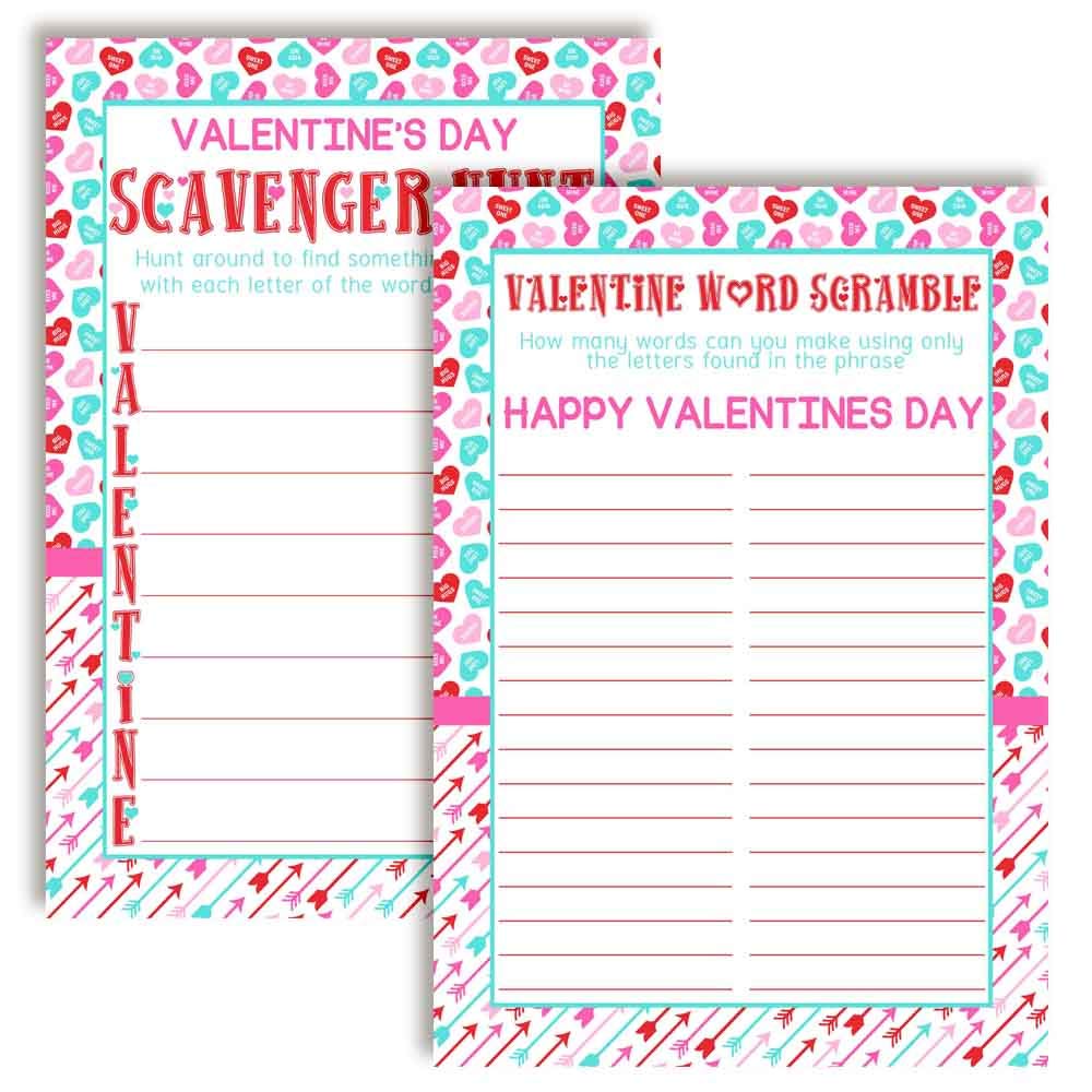 Valentine Word Scramble and Scavenger Hunt – Amanda Creation
