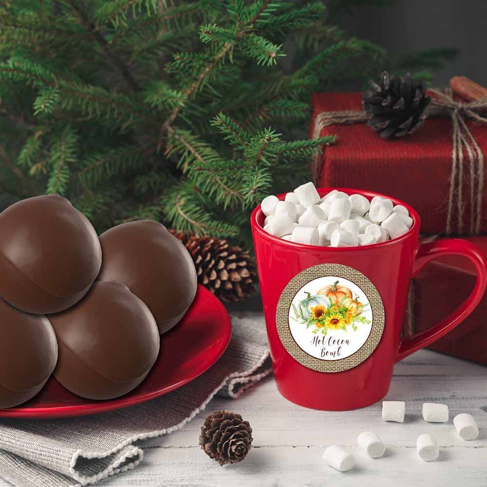 Pumpkins and Sunflowers Hot Cocoa Bomb Stickers – Amanda Creation