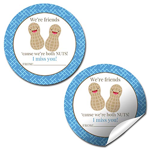 We're Both Nuts Missing My Friend Themed Sticker Labels – Amanda Creation