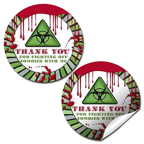 Zombie Infection Birthday Party Favor Stickers – Amanda Creation